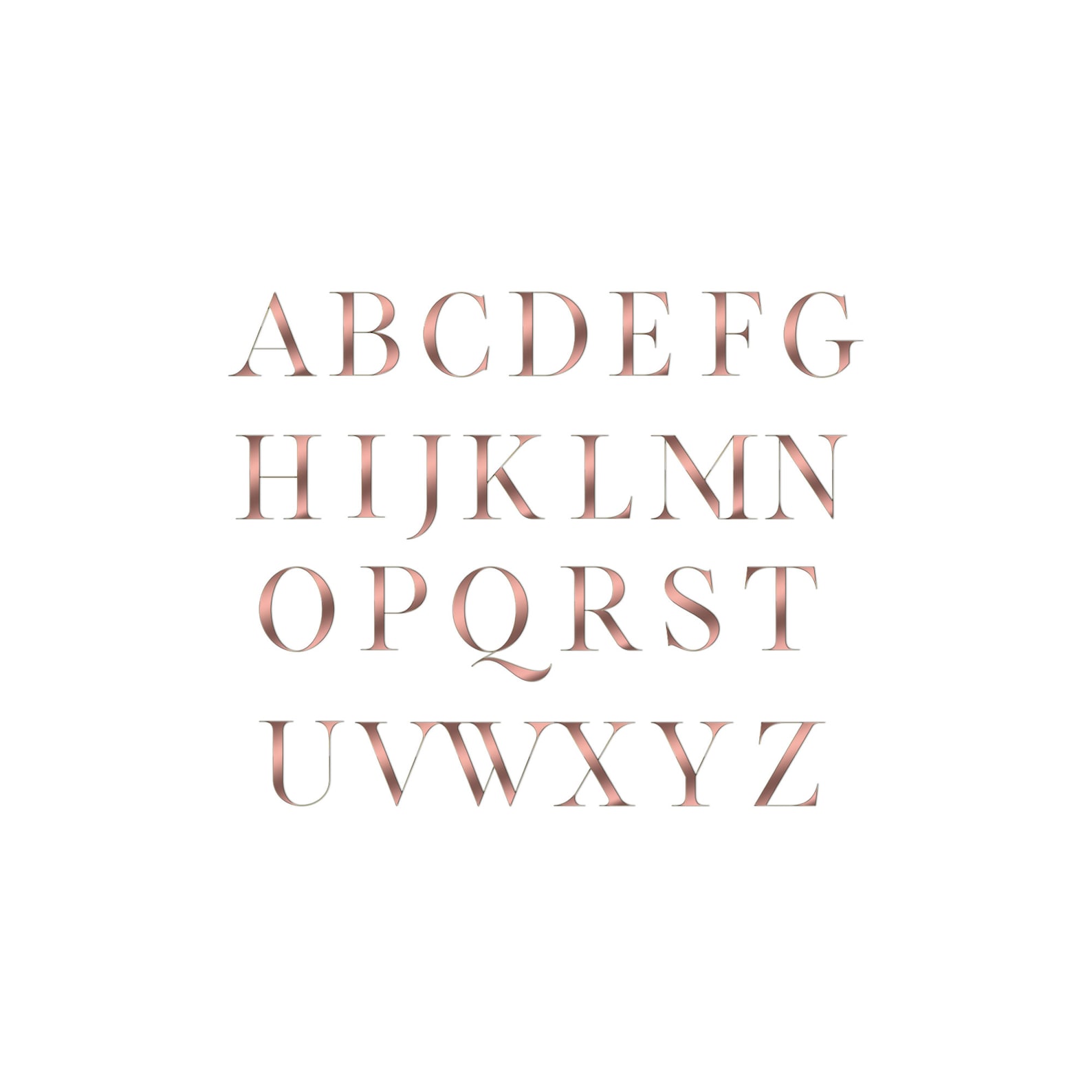 Rose Gold Alphabet PNG Clipart, Rosegold Metallic Alphabet, Glam ...