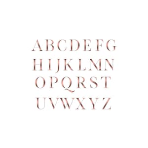 Rose Gold Alphabet PNG Clipart, Rosegold Metallic Alphabet, Glam ...