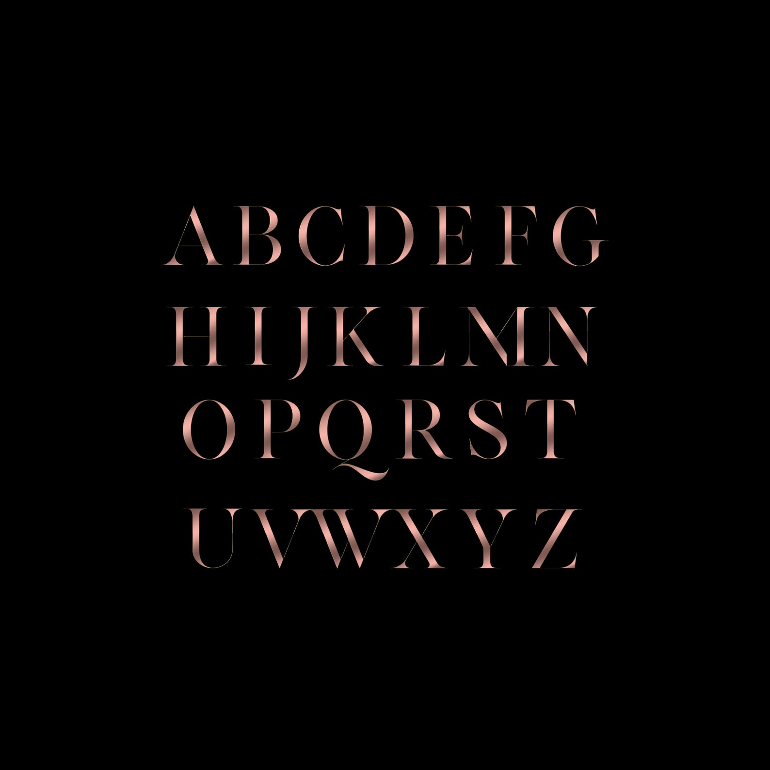 Rose Gold Alphabet PNG Clipart, Rosegold Metallic Alphabet, Glam ...