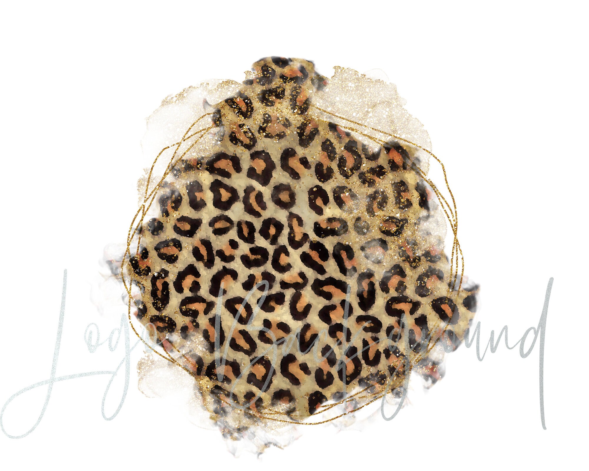 Logo Background Png Leopard Brush Stroke Png Sublimation | Etsy