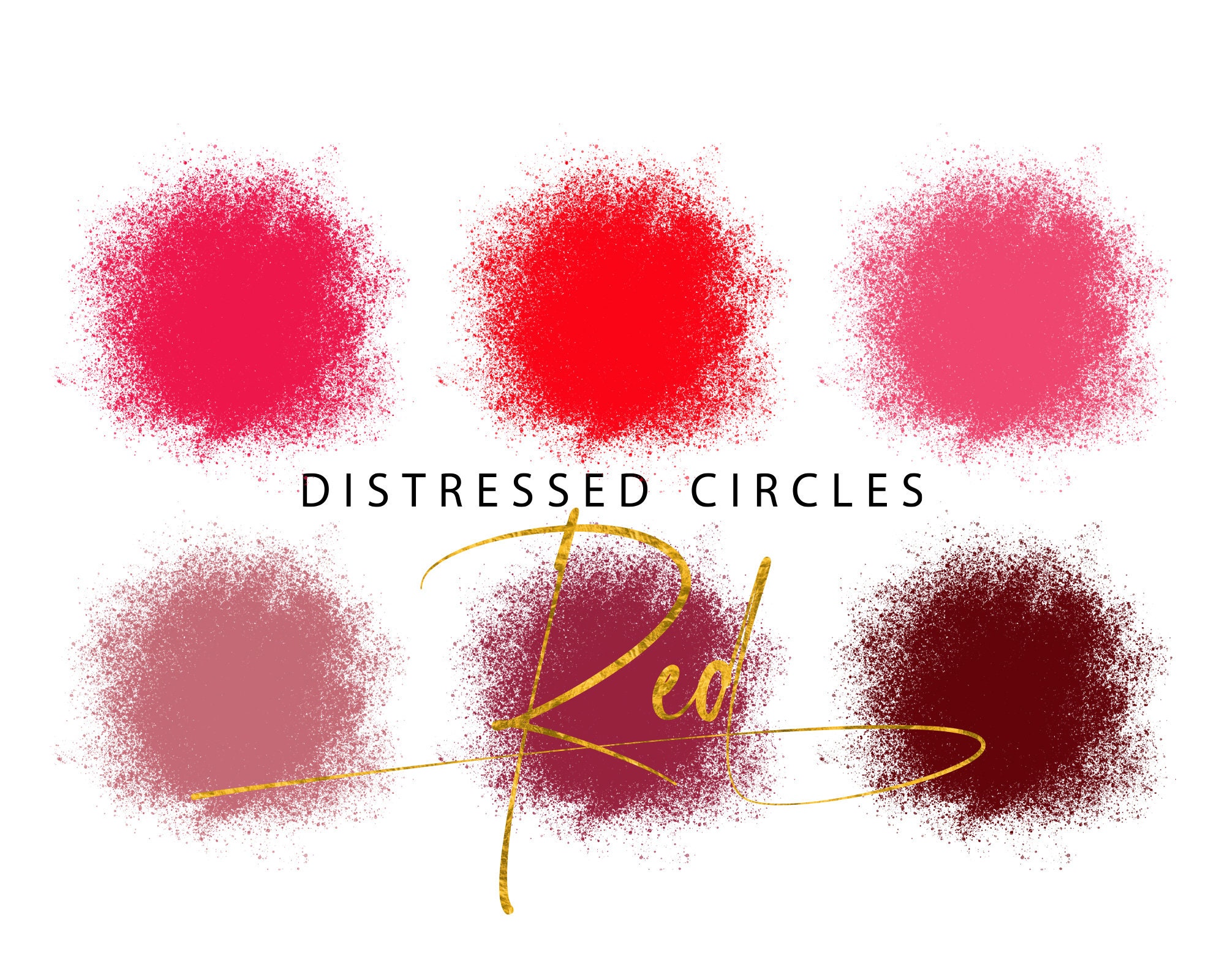 Red Background Png Distressed Red Frame Png Red Brush Stroke - Etsy