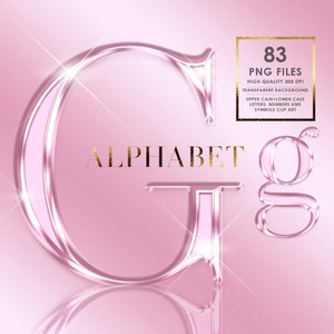 Pink Chrome Alphabet PNG Clip Art, Rose Gold Chrome Letters Png ...