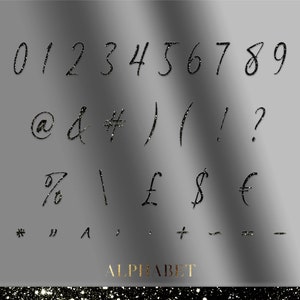 Glitter Alphabet Clip Art, Black Alphabet PNG, Bling, Diamond Alphabet ...