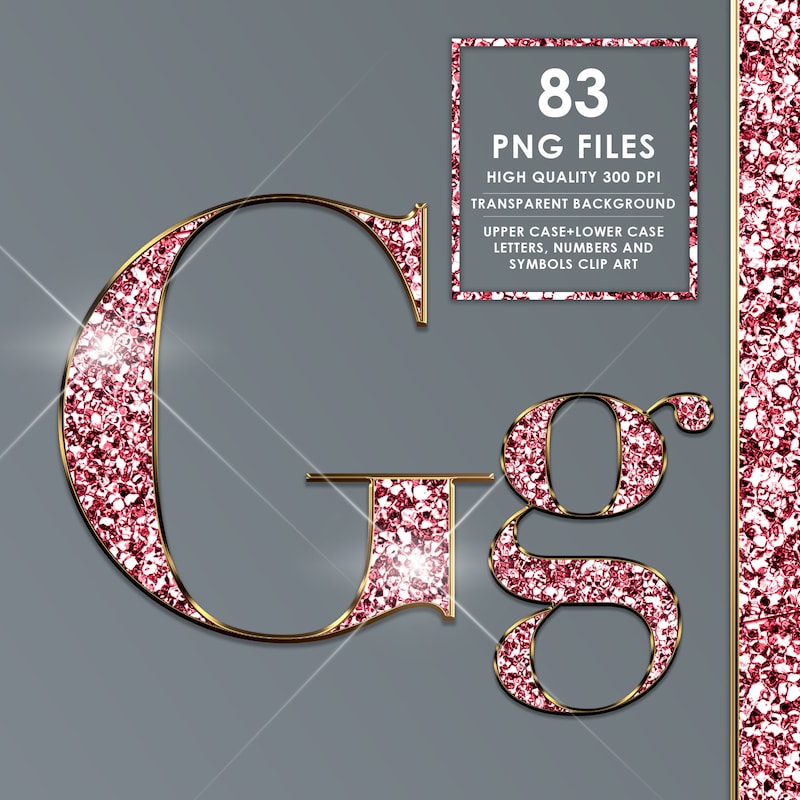 Glitter Letters - Etsy