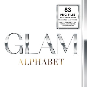 Silver Chrome Alphabet PNG Clip Art, Silver Letters Png, Glam Alphabet ...