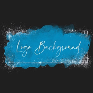 Logo Background Png, Blue Brush Stroke Png, Glitter Blue Frame ...