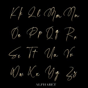 Gold Alphabet PNG, Gold Chrome Alphabet Clipart, Glitter, Script ...