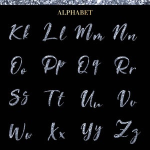 Glitter Silver Alphabet Png Clipart, Silver Foil Letters, Silver ...