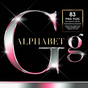 Pink Metallic Alphabet PNG Clipart, Pink and Silver Chrome Alphabet ...