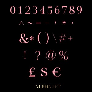 Pink Alphabet PNG Clip Art, Rose Gold Chrome Letters Png, Chrome ...