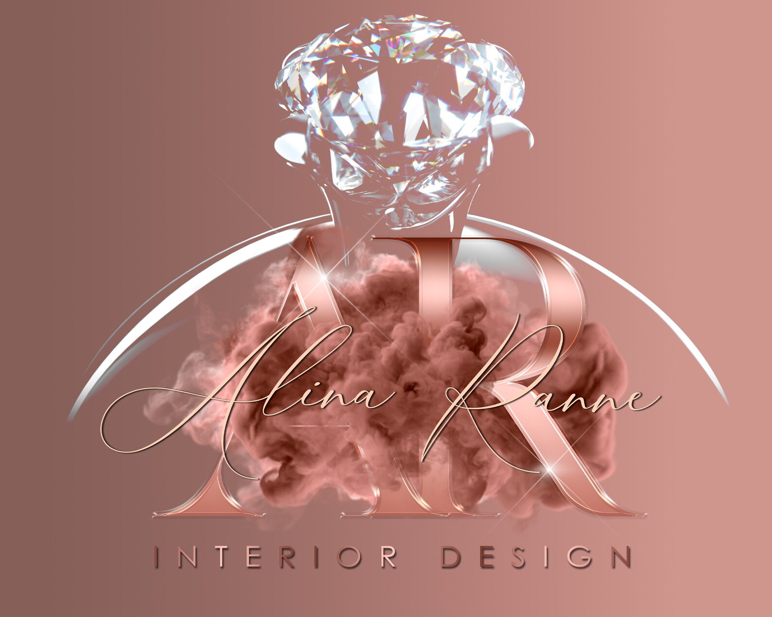 Rosegold Logo Beauty Logo Glam Logo Smoke Watercolour Logo - Etsy