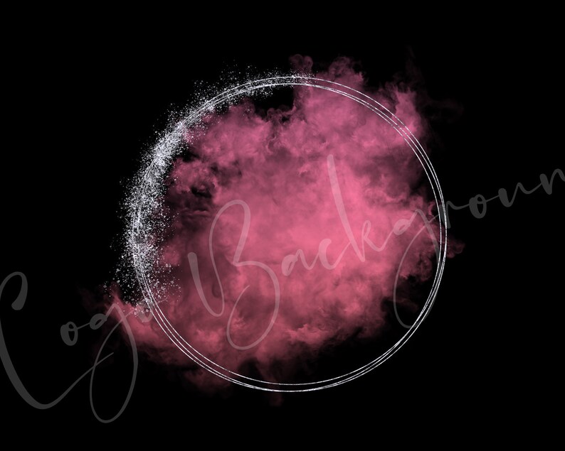 Logo Background Png Pink Brush Stroke Png Pink Circle Frame | Etsy
