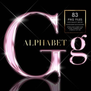 Pink Chrome Alphabet PNG Clip Art, Rose Gold Chrome Letters Png ...