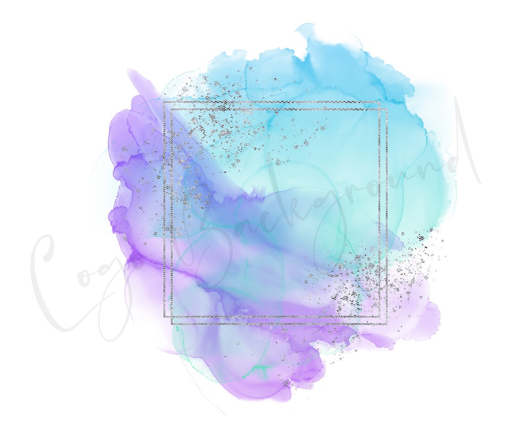 Blue Purple Logo Background Png, Brush Stroke Png, Glitter Frame, Blue ...
