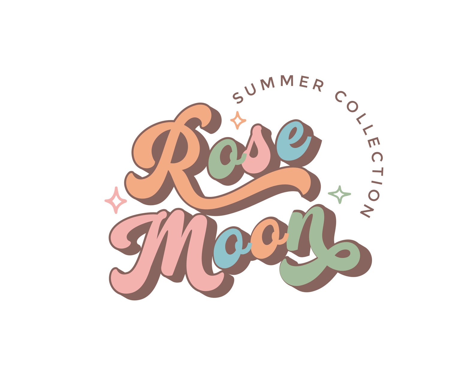 Orange and Pink Retro Logo Premade Logo Design Beauty Logo - Etsy