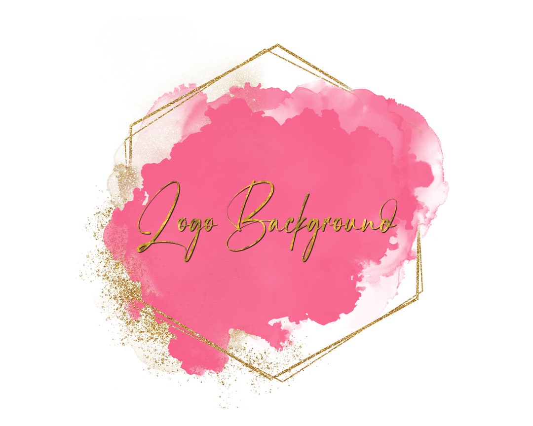 Logo Background Png, Pink Brush Stroke Png, Glitter Pink Frame, Pink ...