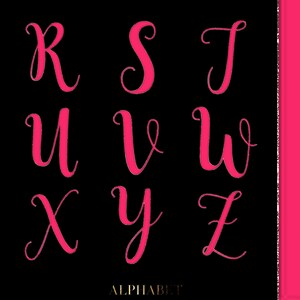 Hot Pink Alphabet PNG, Glitter Alphabet, Script, Pink and Gold Alphabet ...