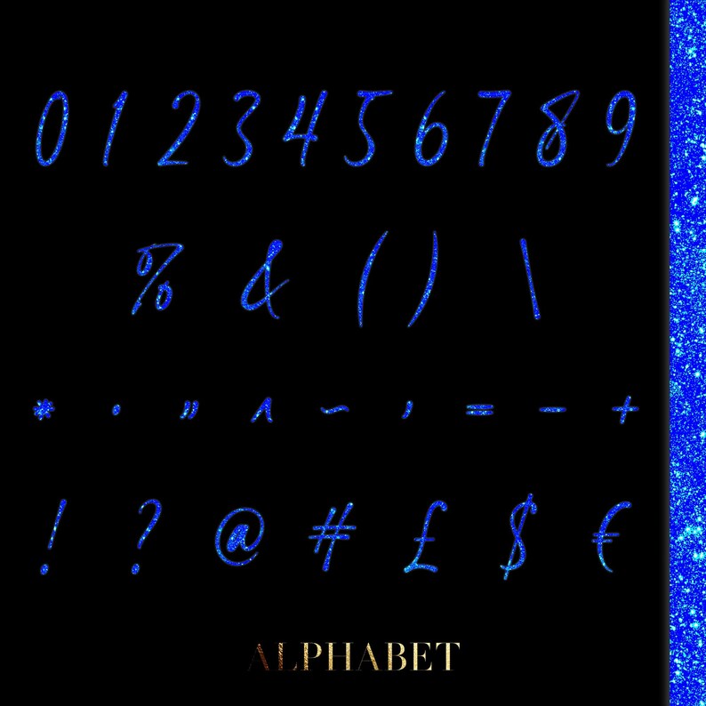 Glitter Blue Alphabet PNG Clip Art, Glam Letters, Bling Letters Png ...