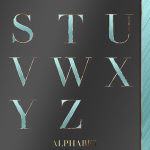 Blue and Gold Alphabet Png Clip Art, Chrome Alphabet Png, Glitter ...