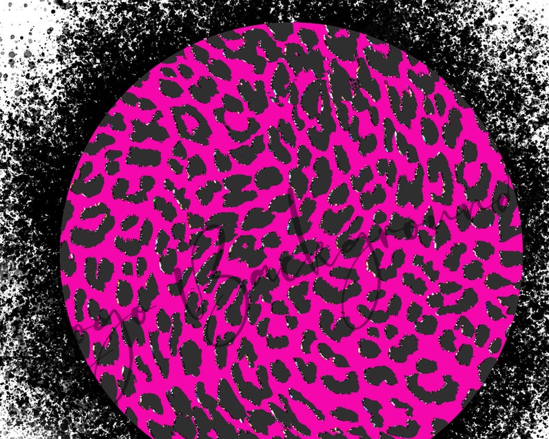 Distressed Leopard Circle PNG Cheetah Animal Print Logo - Etsy