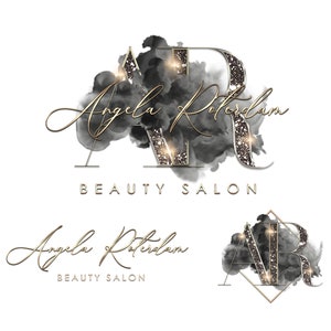 Glitter Black Logo, Sparkle Beauty Logo, Premade Logo Design, Interior ...