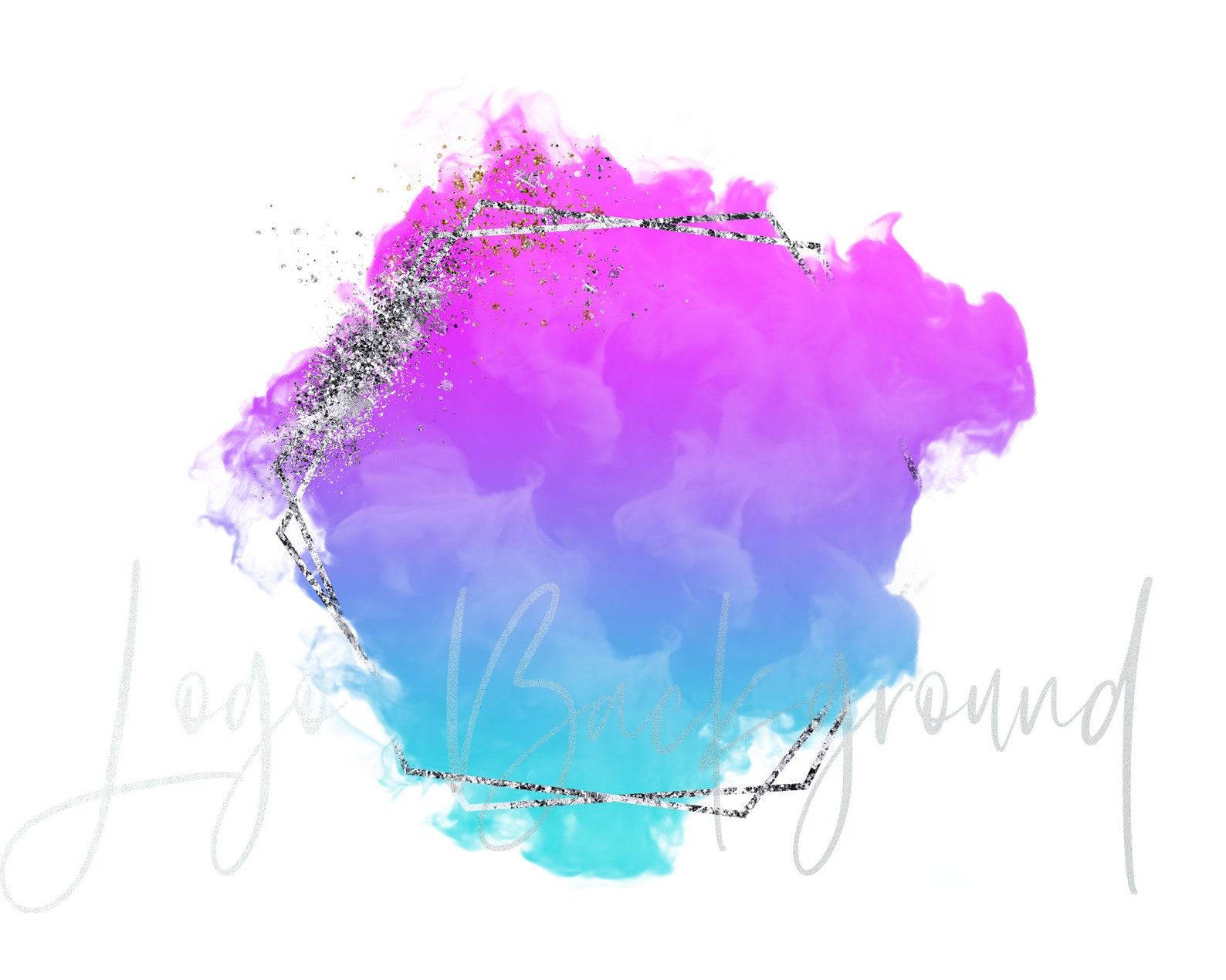 Logo Background Png, Purple Brush Stroke, Purple Blue Frame, Watercolor ...
