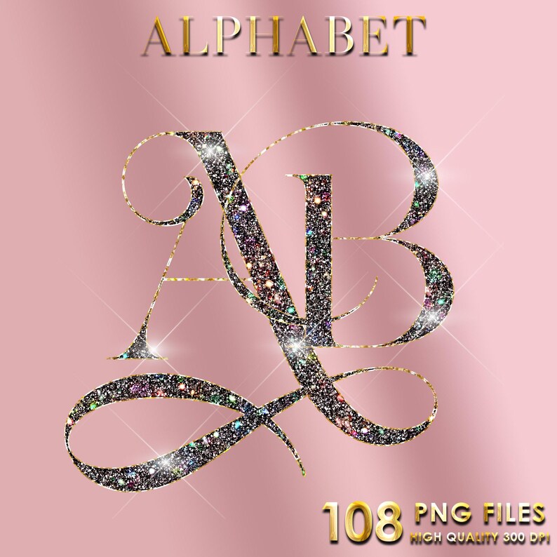 Diamond Alphabet PNG Clipart, Glitter Alphabet PNG, Glam Letters ...