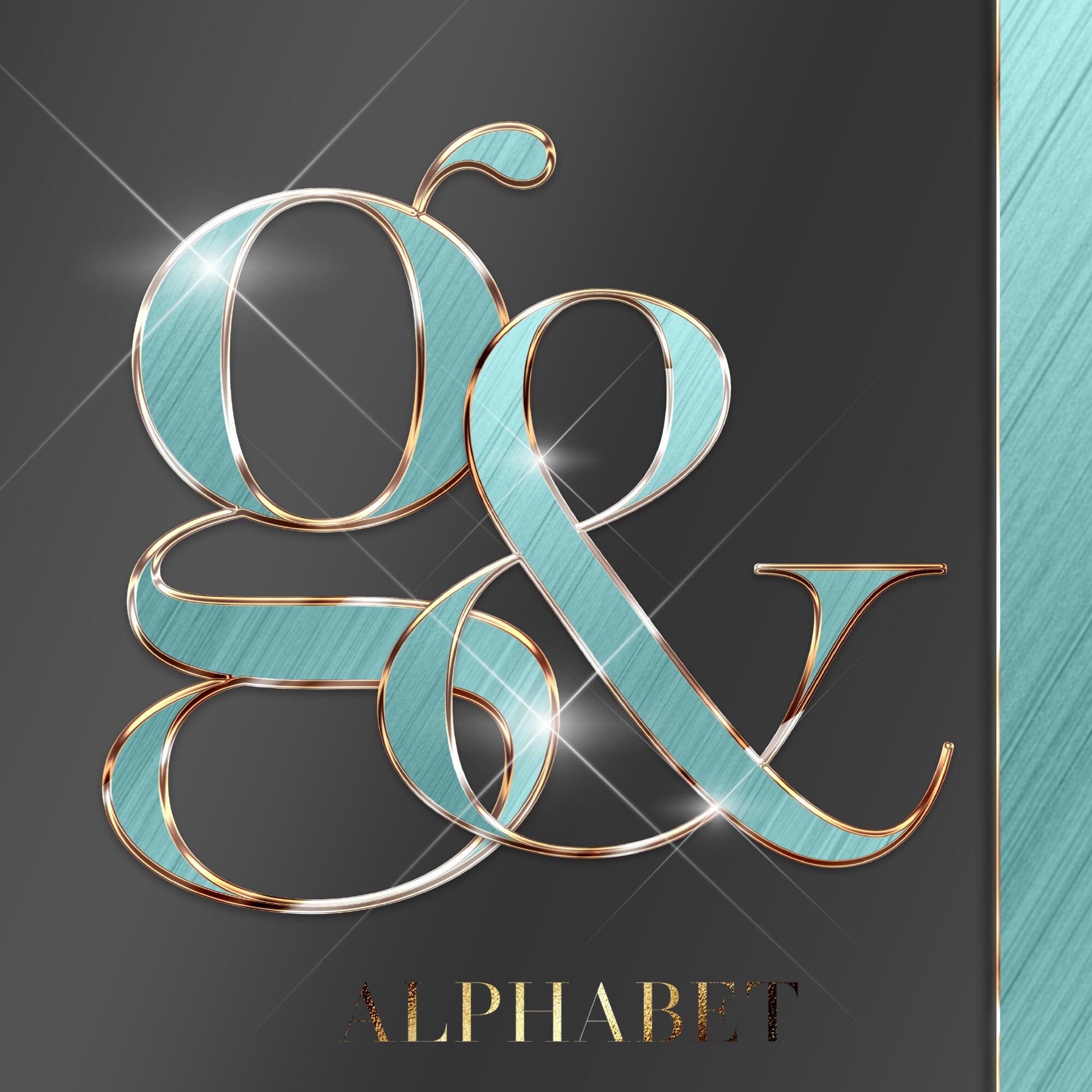Blue and Gold Alphabet Png Clip Art, Chrome Alphabet Png, Glitter ...
