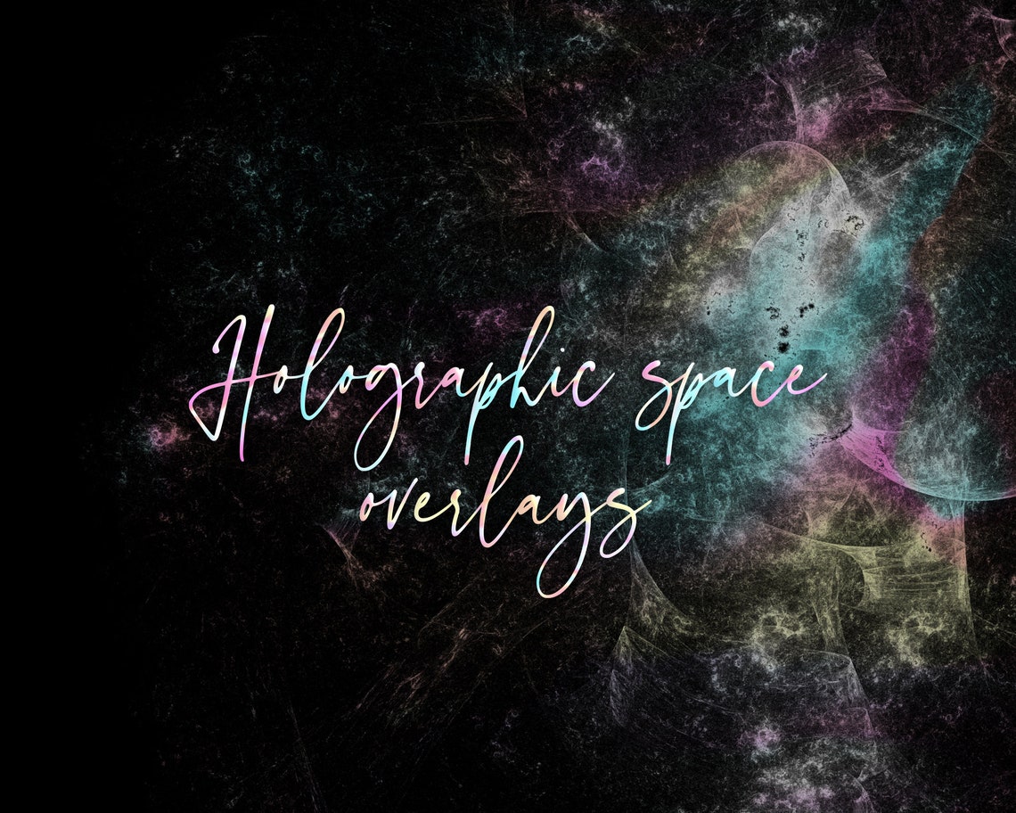 Space Overlays Holographic Galaxy Overlays Stars Clipart - Etsy
