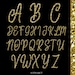 Script Doodle Alphabet Clip Art, Gold Chunky Glitter Alphabet, Gold ...