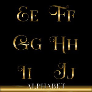 Gold Chrome Alphabet PNG Clipart, Gold Letters Png, Metallic Letters ...