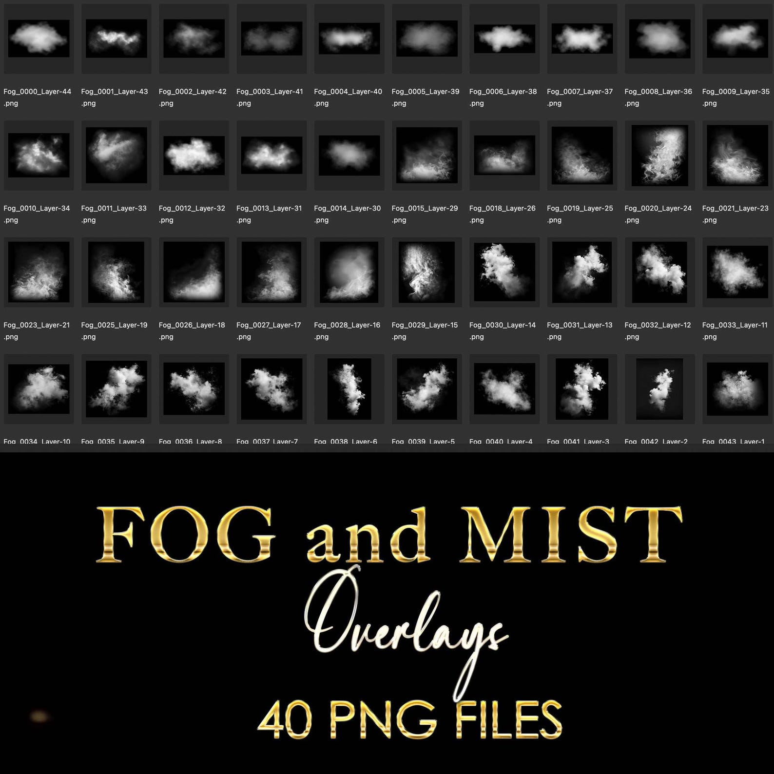 Fog Overlays for Photography, Mist Effect Photoshop Overlays ...