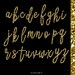 Script Doodle Alphabet Clip Art, Gold Chunky Glitter Alphabet, Gold ...