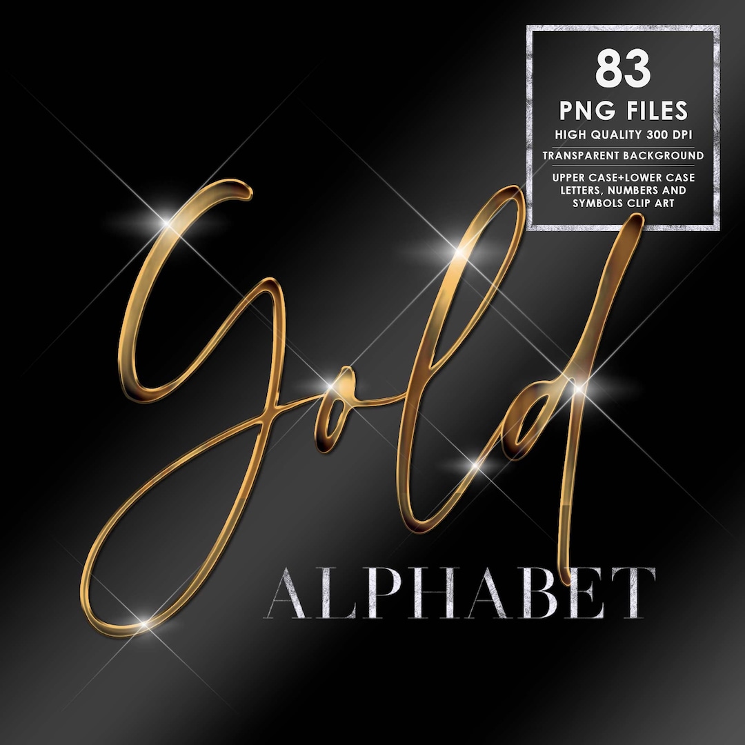 Gold Chrome Alphabet Png Clipart, Gold Alphabet PNG, High Shine ...