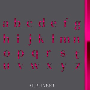 Hot Pink Alphabet PNG Clip Art, Pink Letters, Glam, Chrome Letters Png ...