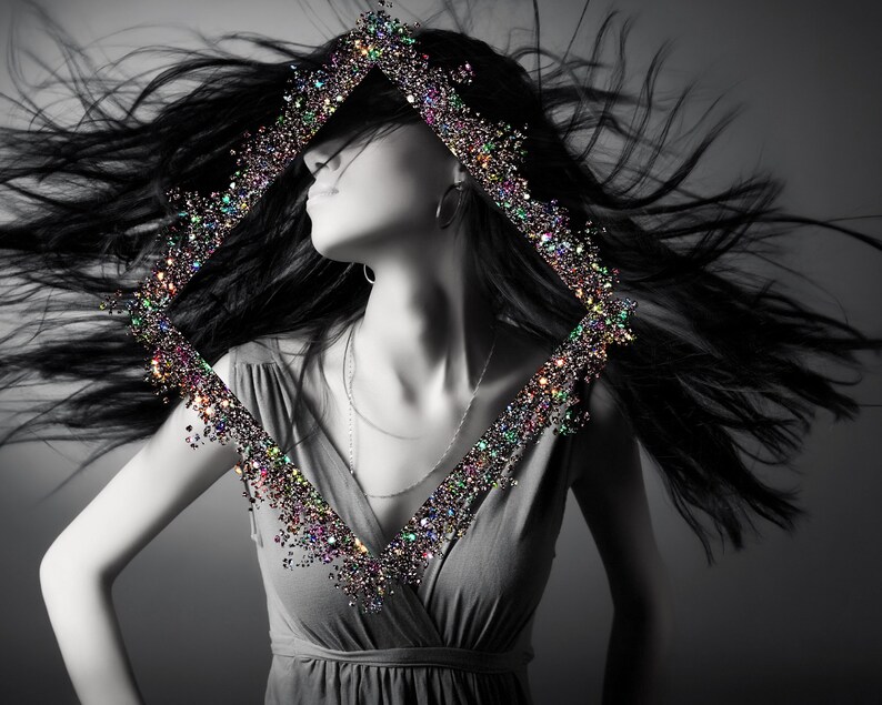 Glam Frames PNG 8 Designs, Sparkle Ring Circle Png, Heart Frame, Border ...