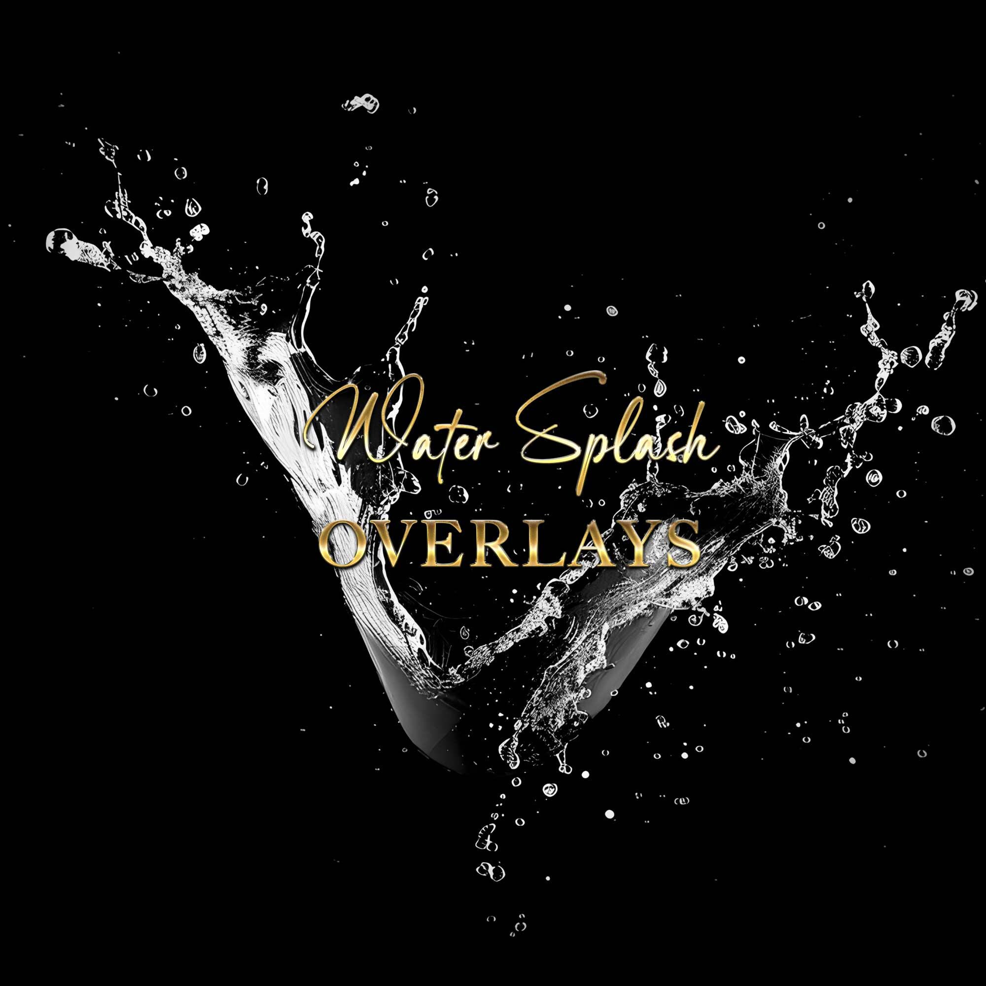 55 Water Splash Overlays, Transparent PNG Clipart (digital Download) - Etsy