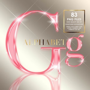 Pink Alphabet PNG Clip Art, Rose Gold Chrome Letters Png, Chrome ...