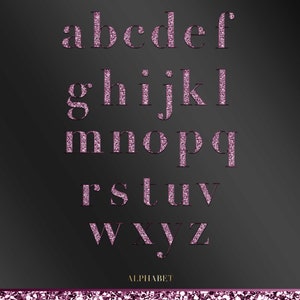 Glitter Purple Alphabet Png, Chunky Glitter Alphabet Clip Art, Lilac ...
