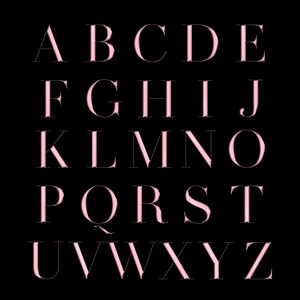 Pink Chrome Alphabet PNG, Rose Gold Chrome Letters, Glam Alphabet ...
