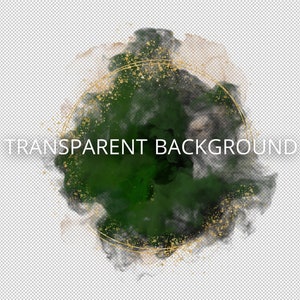 Logo Background Png, Emerald Green Brush Stroke Png, Glitter Gold Frame ...