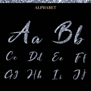 Glitter Silver Alphabet Png Clipart, Silver Foil Letters, Silver ...