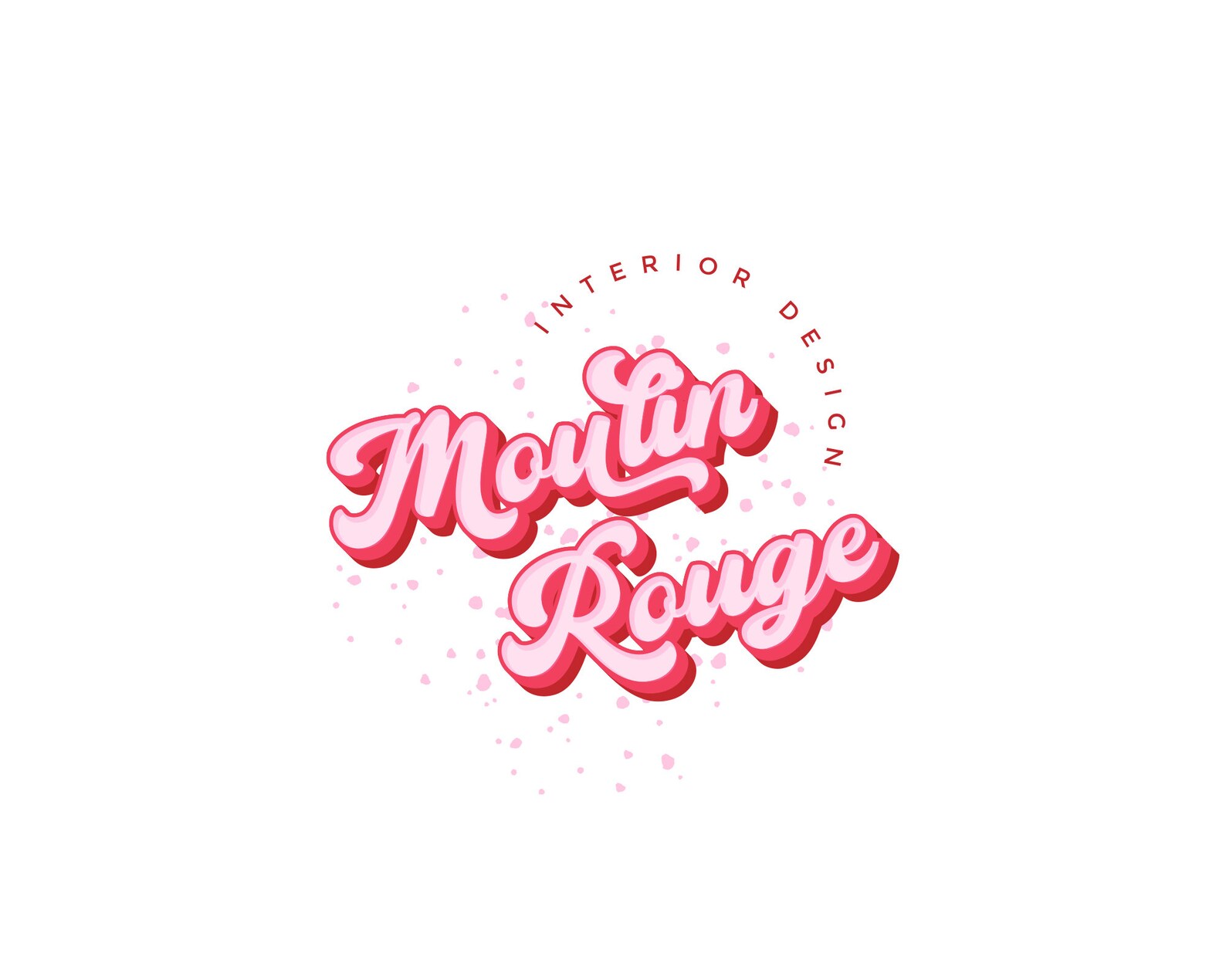 Pink Retro Logo Premade Logo Design Beauty Logo Boho Logo - Etsy