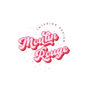 Pink Retro Logo, Premade Logo Design, Beauty Logo, Boho Logo, Bakery ...