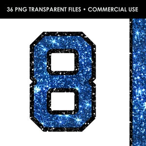 Glitter Sport Alphabet Png Clip Art, Blue and Black Glitter Alphabet ...