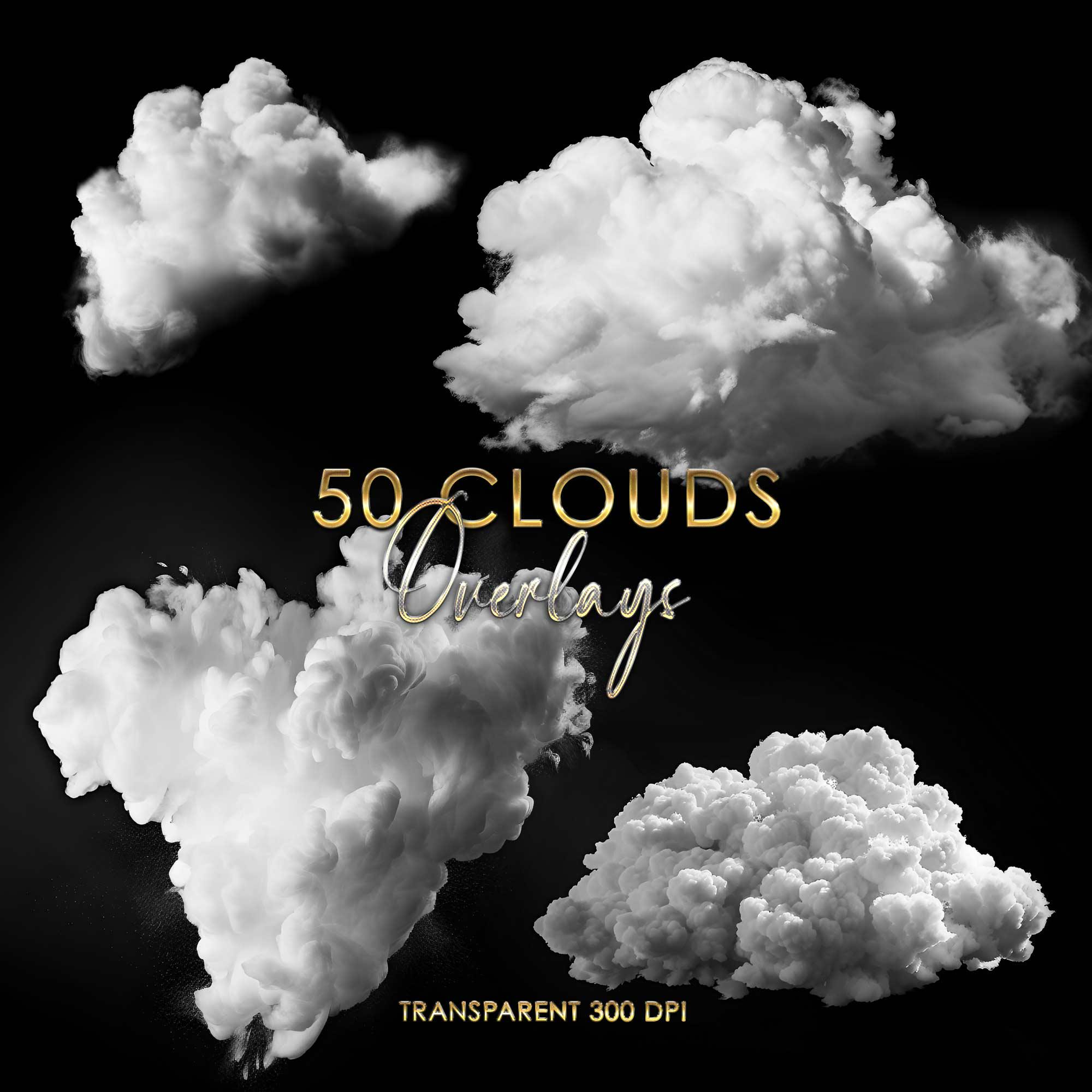 50 Clouds Overlay PNG , Digital Clouds, Clouds Photoshop, Photography ...