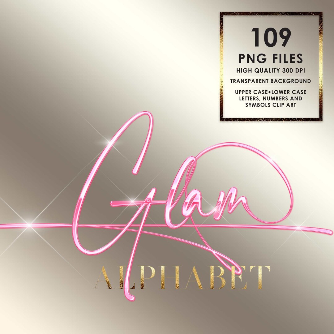 Rose Gold Alphabet Png Clip Art, Pink Alphabet PNG, Rose Gold Chrome ...