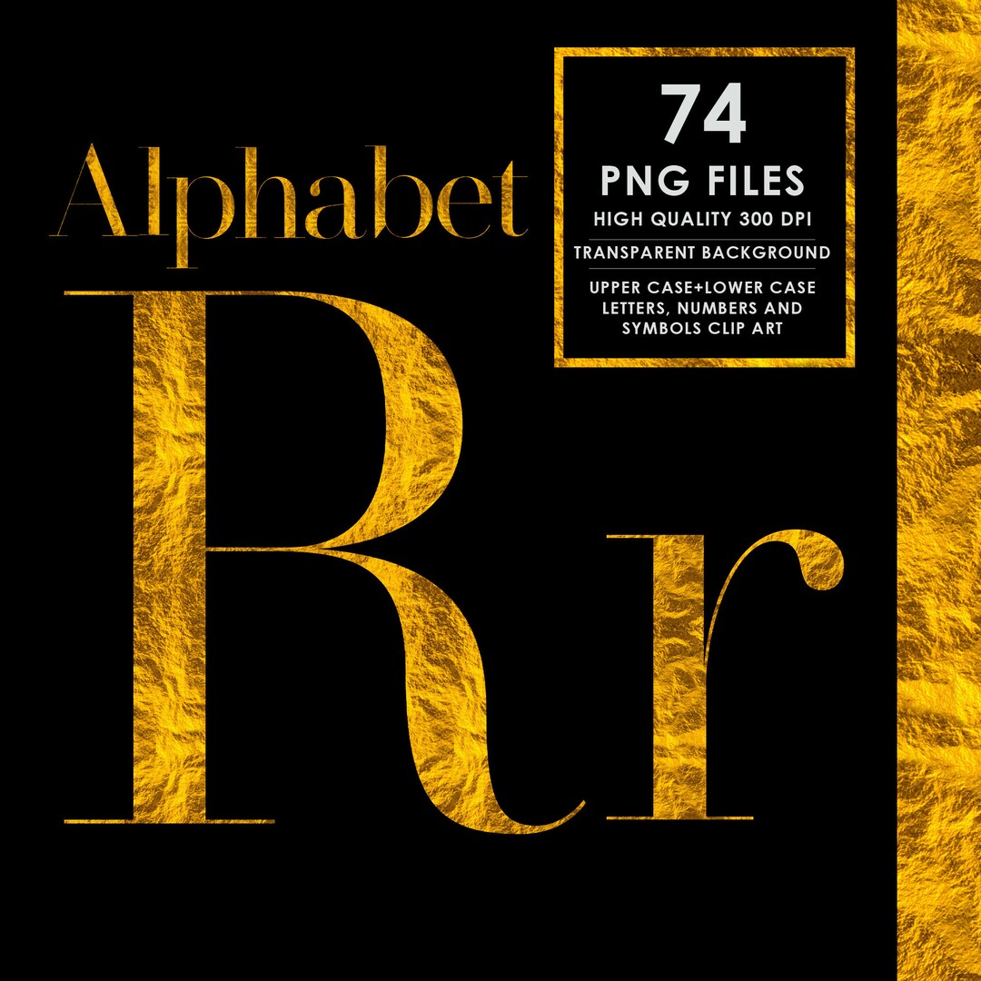 Gold Alphabet PNG, Glam Alphabet PNG, Luxury Alphabet Clipart, Gold ...