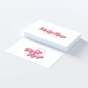 Pink Retro Logo, Premade Logo Design, Beauty Logo, Boho Logo, Bakery ...