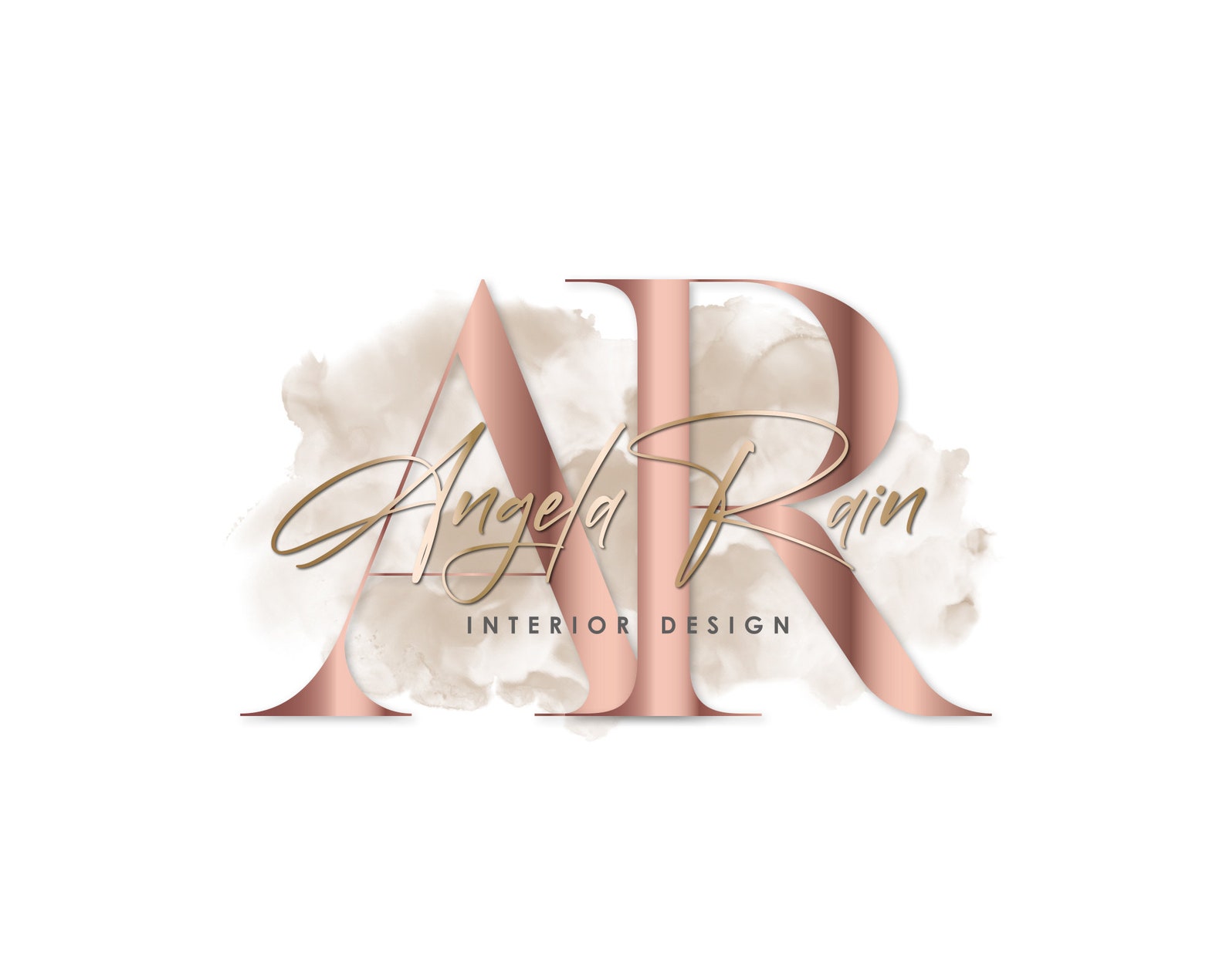 Rose Gold Logo, Premade Logo Design, Beauty Logo, Brow Logo, Smoke Logo ...